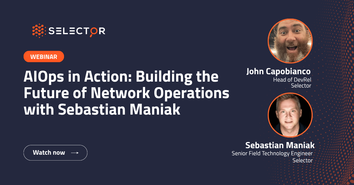 Webinar Aiops In Action Building The Future Of Network Operations With Sebastian Maniak